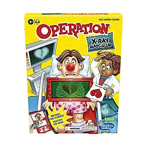 Hasbro Gaming Operation X-Ray Match Up Board Game for 2 or More Players, Matching Game for Kids Ages 4 and Up, with Lights and Sounds