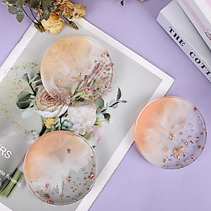 18 Pieces Resin Coaster Molds, Coaster Molds for Epoxy Resin with Storage Box Mold for DIY Art Craft Cup Mats