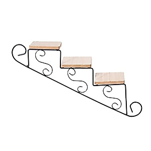 ZHYH Rural Creative Staircase Shape Clothing Store Wall Decoration Hanging Flower Shelf Mount