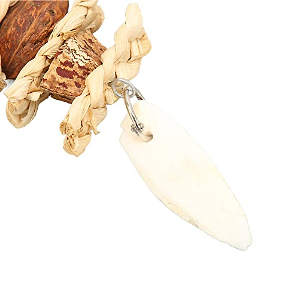Zerodis Corn Leaf Nut Chew Toy,Bird Chewing Toy Bird Cage Gnawing Toy with Stainless Steel Hook Corn Leaf Nut