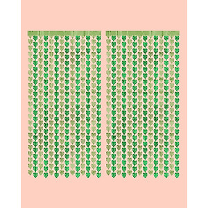 xo, Fetti Jungle Leaf Foil Curtain - Set of 2, 3x7 ft | Safari Theme Party Decorations, Zoo Animal Birthday Party Supplies, Baby Shower Favors