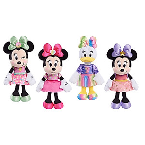 Disney Junior Minnie Mouse 8-Inch Small Unicorn Daisy Beanbag Plush, Daisy Duck In Purple and Rainbow Unicorn Dress, Stuffed Animal