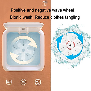 2.5L-Smart Mini Washing Machine, New Compact Washing Machine, Suitable for Underwear or Small Items, Apartment, Dorm, Camping, RV Travel Laundry-White