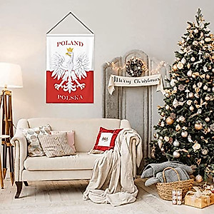 Polish Flag Poland Polska Garden Flag Yard House Flags 12x18 Inch, Double Sided Seasonal Holiday Flag Vertical Large Sign Banner for Porch Farmhouse Home Outdoor Decoration, White