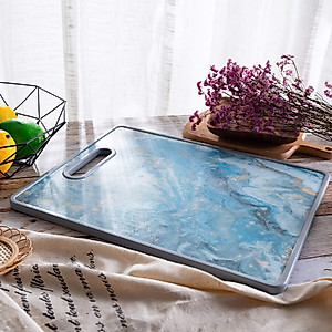 FUN LAVIE Cutting Board For Kitchen Starry sky pattern chopping board BPA Free Decorative Gift 14 x 11.8 Inches Style A