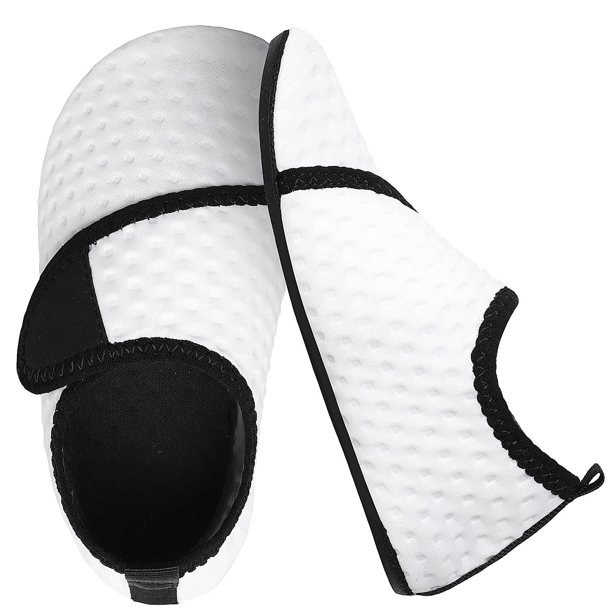 L-RUN Toddler Swim Shoes Barefoot Water Skin Shoes Soft White 4-5=EU20-21