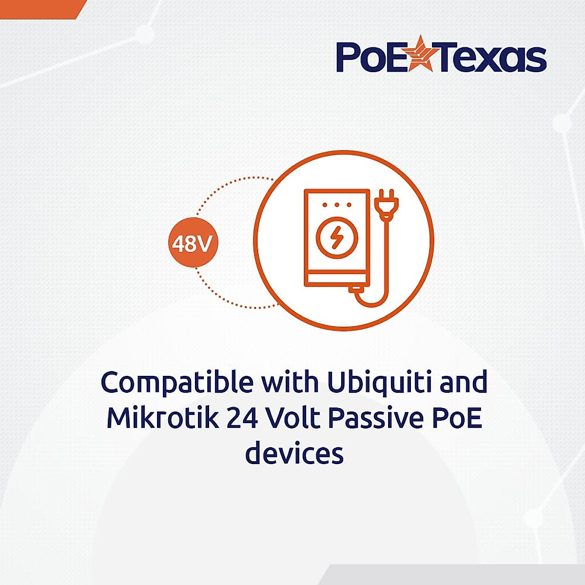PoE Texas - PoE Injector - 12 Port Gigabit Passive Midspan Injector with 24V 120 Watt UL Power Supply - Power Over Ethernet for Ubiquiti and Mikrotik WAP, IP Camera and 24 Volt Passive PoE Devices