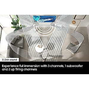 SAMSUNG HW-S801B Ultra Slim Soundbar with Surround Sound Expansion with an Additional 1 Year Coverage by Epic Protect (2022) White