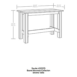 Sauder Boone Mountain Kitchen/Dining Room Table in Rustic Cedar, Rustic Cedar Finish