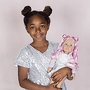 ADORA Amazon Exclusive Amazing Girls Collection, 18” Realistic Doll with Changeable Outfit and Movable Soft Body, Birthday Gift for Kids and Toddlers Ages 6+ - Amazing Girl Star