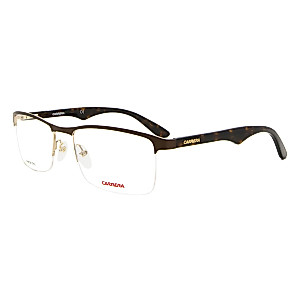 Carrera Men's 6623 Rectangular Prescription Eyewear Frames, Brown Gold Havana, 54mm, 19mm