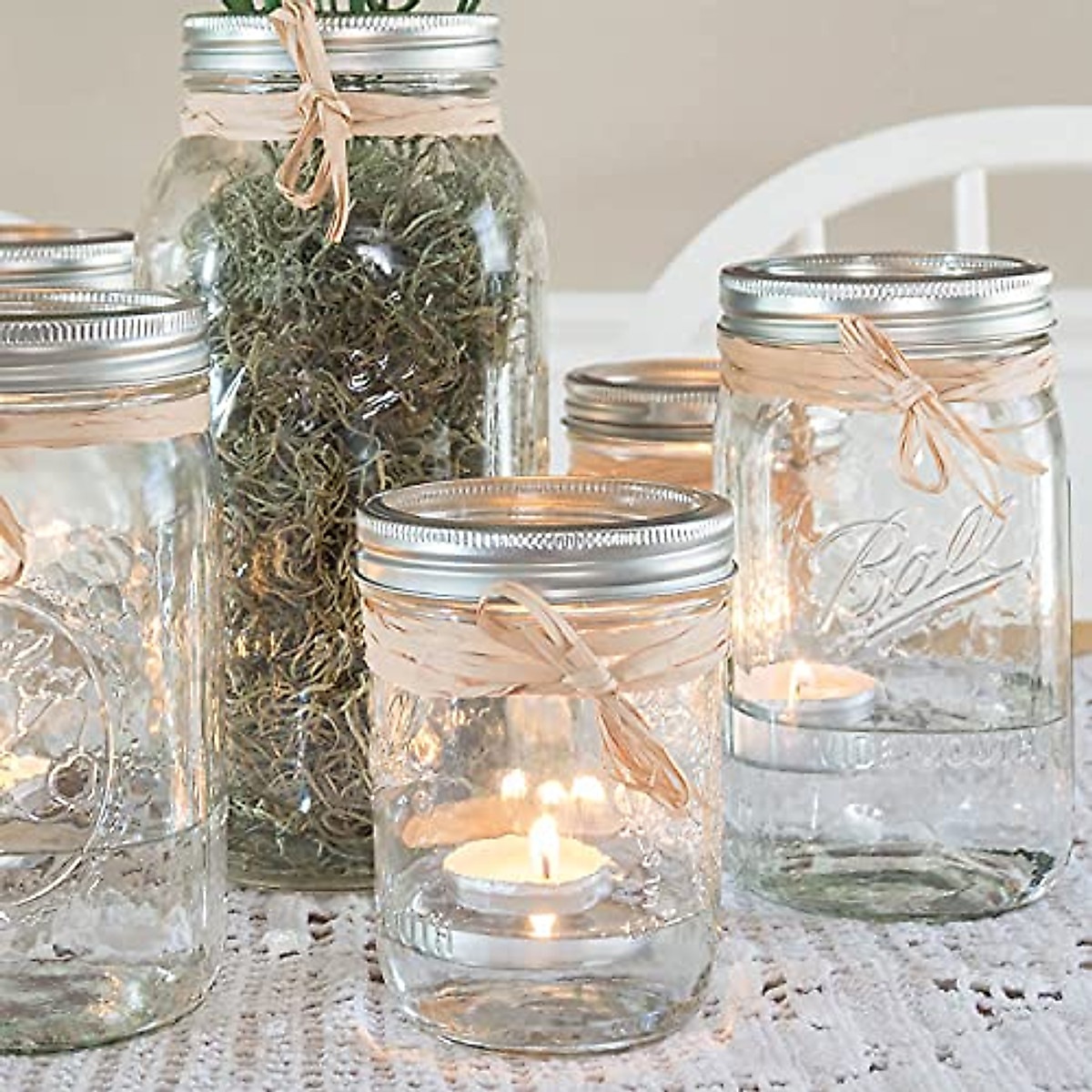 Stonebriar 100 Pack Unscented Tea Light Candles with 6-7 Hour Extended Burn Time & 35 Hour Long Burning Unscented Pillar Candles, 3x4, White