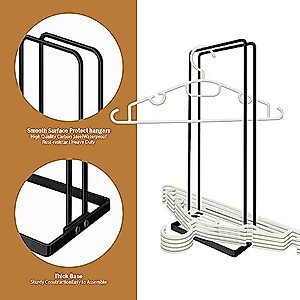 TXINBT 2 Pack Hanger Organizer,Clothes Hanger Stacker for Closet Laundry Room，Can accommodate 110 Wire Hangers，Hanger Storage That fits Hangers
