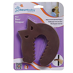 Dreambaby Foam Finger Guard Door Stopper, Wolf
