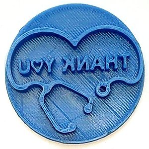 Thank You Words with Stethoscope Nurses Doctors Cookie Stamp Embosser dhrastore011