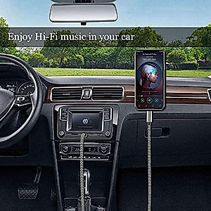 [Apple MFi Certified] iPhone AUX Cord for Car Stereo, 3.3ft Lightning to 3.5mm Audio Cable Compatible with iPhone 13/12/11/XR/XS/X/8/7/6/iPad to Car Home Stereo Speaker Headphone (Nylon Braided)