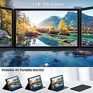 15.6" Portable Monitor for Laptop, FHD 1080P HDMI USB-C Ultra Slim Travel Monitor, IPS Blue Light Eye Care Computer Extender/Second/Dual Screen for PC Phone Mac Xbox PS4 Switch