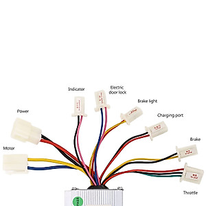 SPYMINNPOO 48V 1000w Brushed Motor Controller with Foot Throttle Pedal, High Power Controller Kit Compatible with Electric Electric Scooters Tricycles