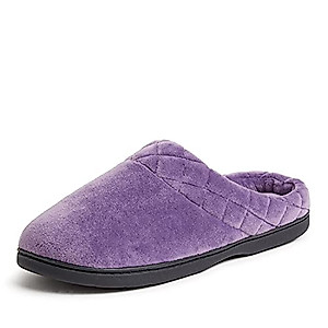 Dearfoams Womens Darcy Velour Casual Slippers Casual - Purple - Size M W