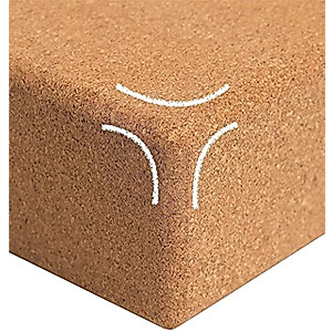 Cork Yoga Blocks 2 Pack Set -Natural Cork from Portugal, 9"x6"x4" Yoga Blocks Non-Slip&Anti-Tilt for Women| Men, Lightweight, Odor-Resistant| Moisture-Proof, Perfect Yoga Equipment