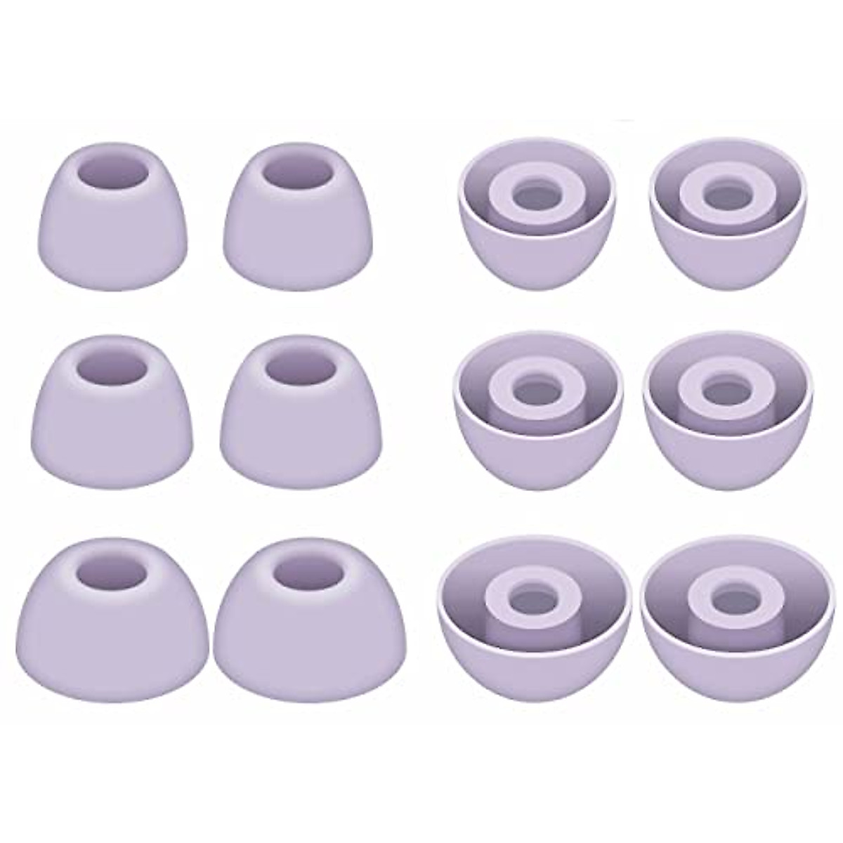 BLLQ Galaxy Buds Pro 2 Ear Tip Ear Gels Earuds Tip Silicone Tips Compatible with Galaxy Buds Pro 2, S/M/L 3 Size 6 Pairs Bora Purple,GBP2SP