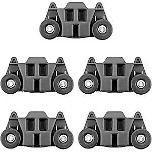 Upgrade 5pcs W10195416 W10195416V Dishwasher Wheels Lower Rack Replacement (Stainless Steel Screws) by Cobectal