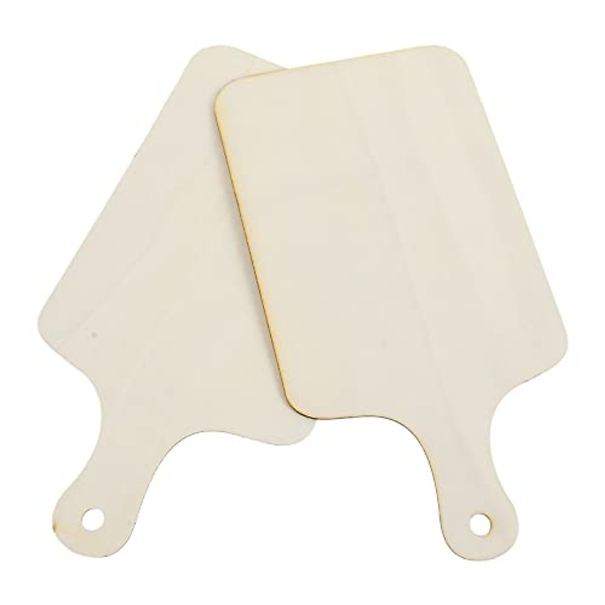 Mini Unfinished Wooden Cutting Board: Small Wooden Chopping Board 2pcs Rustic Serving Paddle with Handle Individual Charcuterie Board Cheese Board for Christmas Holiday