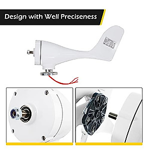 Dyna-Living 12V 500W Wind Turbine Generator Kit 5 Blades Wind Turbines Motor with Charge Controller Power Generation Windmill for Home (Not Included Mast)