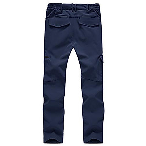 Gopune Women's Windproof Waterproof Sportswear Outdoor Hiking Fleece Pants (Navy,M)