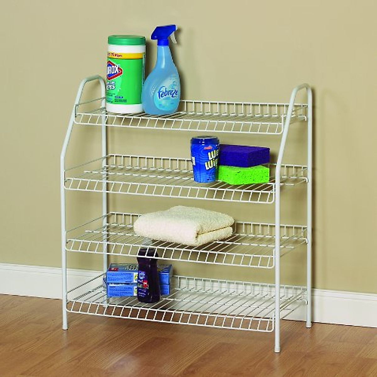 ClosetMaid 8131 4-Tier Freestanding Shoe Rack, White