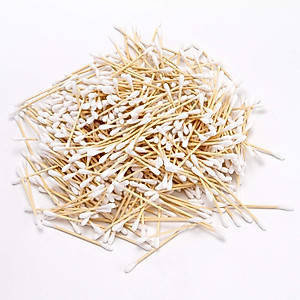 ChocPung Natural Bamboo Cotton Swabs – Pack of 500 Two Tip Buds – Double Tipped, Eco-Friendly & Biodegradable – Comfortable and Soft – Plastic Free