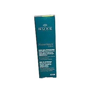 NUXE Nuxuriance Ultra Eye & Lip Cream - Under Eye Anti-Aging Treatment with Caffeine for Wrinkles, Puffiness & Bags, 0.51 Oz