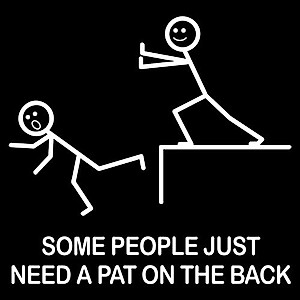 Some People Just Need A Pat On The Back T Shirt L Charcoal