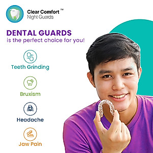 Dentists Approved Custom Night Guards for Teeth Grinding, Clenching, Bruxism; TMJ Relief, Sleep Mouth Guard, Protects Veneers, Crowns and Dental Works - 1.5mm- Made in USA