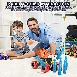 Dinosaur Toys for Kids 3-5 Toys for 3 Year Old Boys - 4 Drive Toys for 5 Year Old Boys Cars for Kids Toys for 4 Year Old Boys Gifts for 2 3 4 5 6 Year Old Boys Toys Birthday Gift