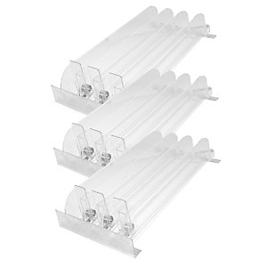 CAXUSD Bottle Sliding Organizer 1 Set Shelf Pusher White 35c Drinks Showcase Shop Drink Pusher Machine