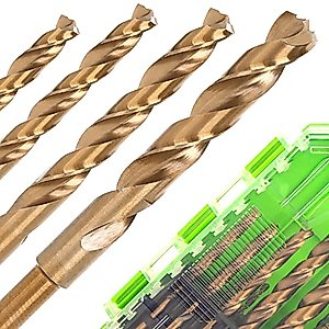DIOBATO M42 Cobalt Drill Bit Set for Metal, Stainless Steel, Cast Iron, Wood - 14 Piece,Multiple Point