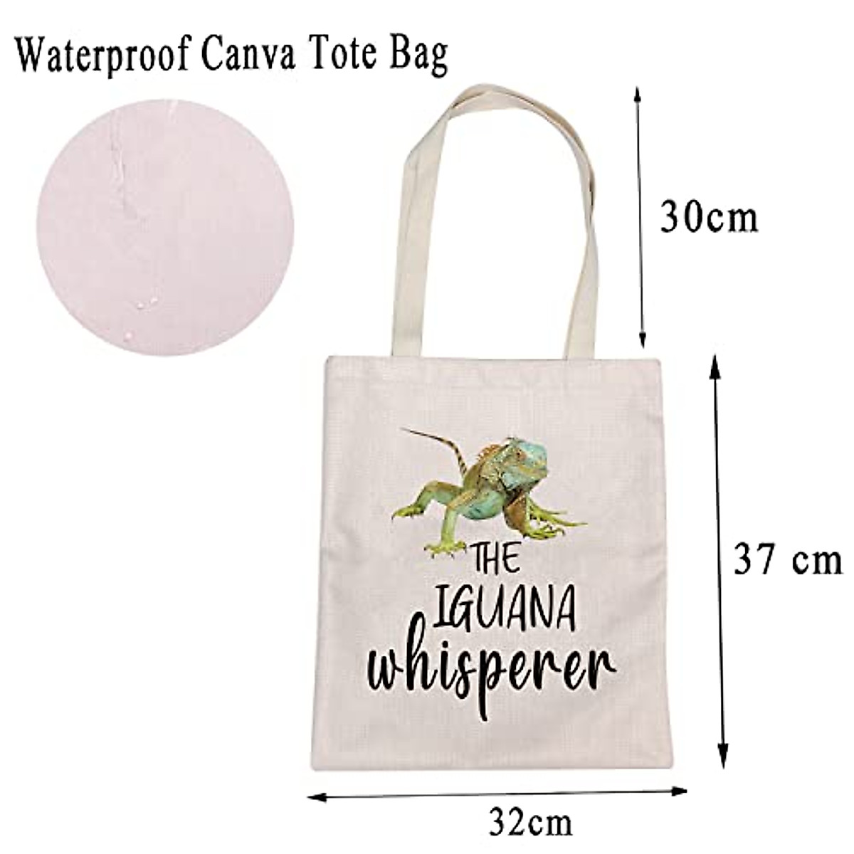 MBMSO the Iguana Whisperer Tote Bag Iguana Gifts Lizard Shoulder Bag Iguana Lover Gifts Reptile Owner Gifts Shopping Bag (The iguana whisperer tote bag)