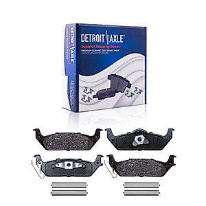 Detroit Axle - Rear Brake Kit for 2004-2011 Ford F-150, 2006-2008 Lincoln Mark LT Disc Brake Rotors Ceramic Brakes Pads 2005 2007 2009 2010 Replacement