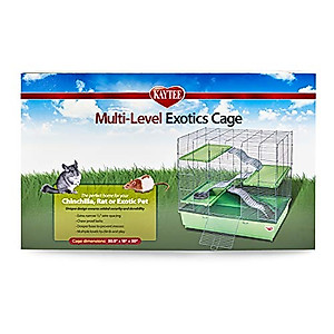 Kaytee My First Home Multi-Level Exotics Habitat for Pet Chinchillas, Rats, Degus, Sugar Gliders and Other Exotic Small Animals