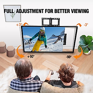 FORGING MOUNT Long Arm TV Wall Mount,Full Motion Wall Mount TV Bracket with 43" Extension Articulating Arm Universal TV Mount, Fits 26-65" Flat/Curve TVs/Monitors,Holds 99 lbs,Max VESA 400x400mm