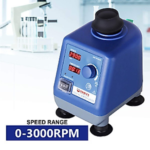 Laboratory Vortex Mixer, 0-3000RPM, LED Display Lab Vortex Shaker, Touch & Continuous Function, for Test Tubes Acrylic Paints Ink