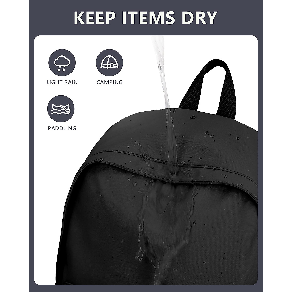 Backpacks For School Backpack For College Bookbag For Women School Bag Book Bags Waterproof Gym Backpack For Women Men Simple Aesthetic Backpack Black