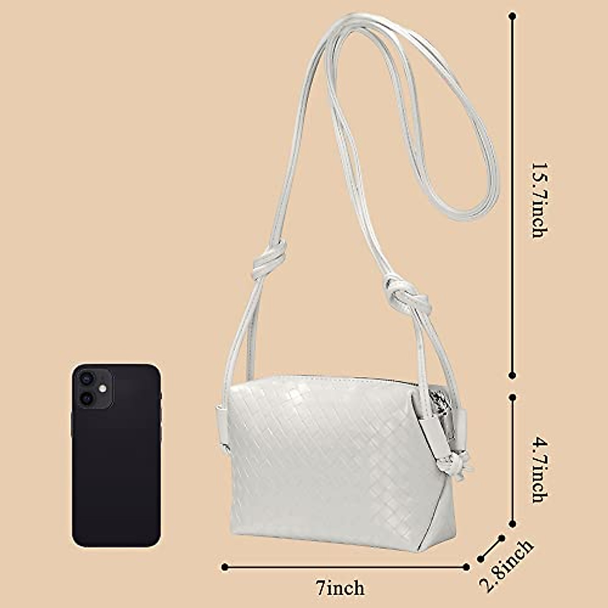 cuiab Woven Handmade Clutch Bag,Women Woven Crossbody Bag,Mini Bag Tote