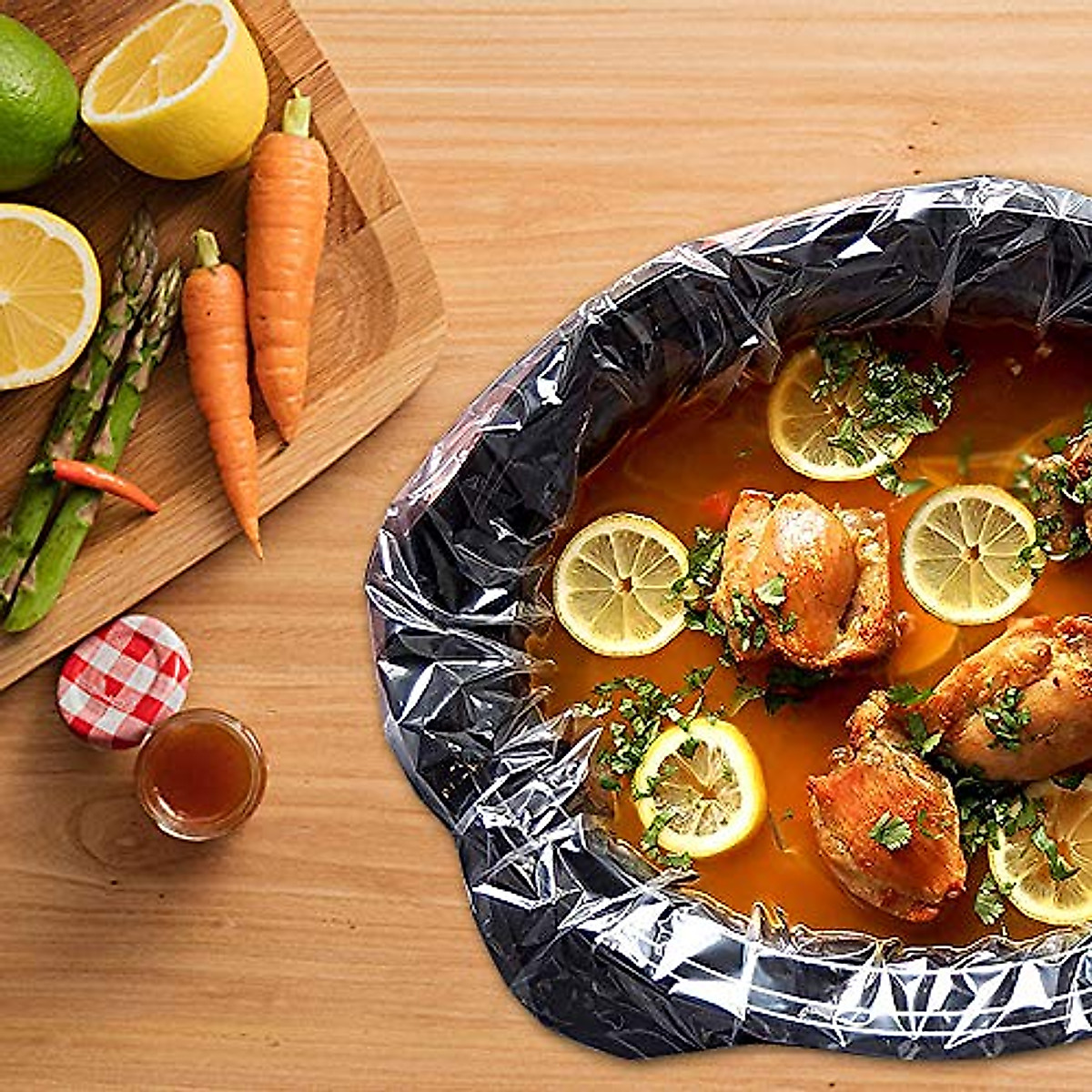 WRAPOK Slow Cooker Liners Kitchen Disposable Cooking Bags BPA Free for Oval or Round Pot, Small Size 11 x 16 Inch, Fits 1 to 3 Quarts - 2 Pack (20 Bags Total)