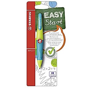 STABILO Ergonomic Mechanical Pencil EASYergo 1.4 - Right-Handed - Lemon Green/Aquamarine