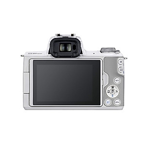 Canon EOS M50 Mark II + EF-M 15-45mm is STM Kit White (Renewed)
