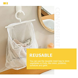 Toy Storage Toys 2Pcs Hanging Mesh Bags with Hook Multi-functional Mesh Clothespin Bags Mesh Storage Bag Mesh Laundry Hamper