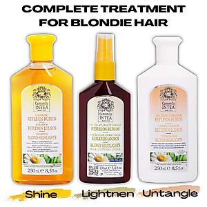 Camomila Intea Shampoo and Conditioner Set - Highlights Enhancer made with Natural Chamomile Extract - Hair Lightener Lotion INCLUDED