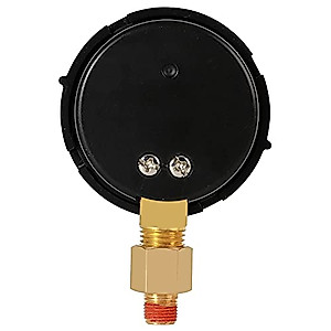 UHARBOUR 60psi Pressure Gauge, 2" Dial with Protection Case and 1/4"NPT Center Bottom Mount, Clean Filter Utility Water Pressure Gauge for Swimming Pool Filter, Spa and Aquarium.…